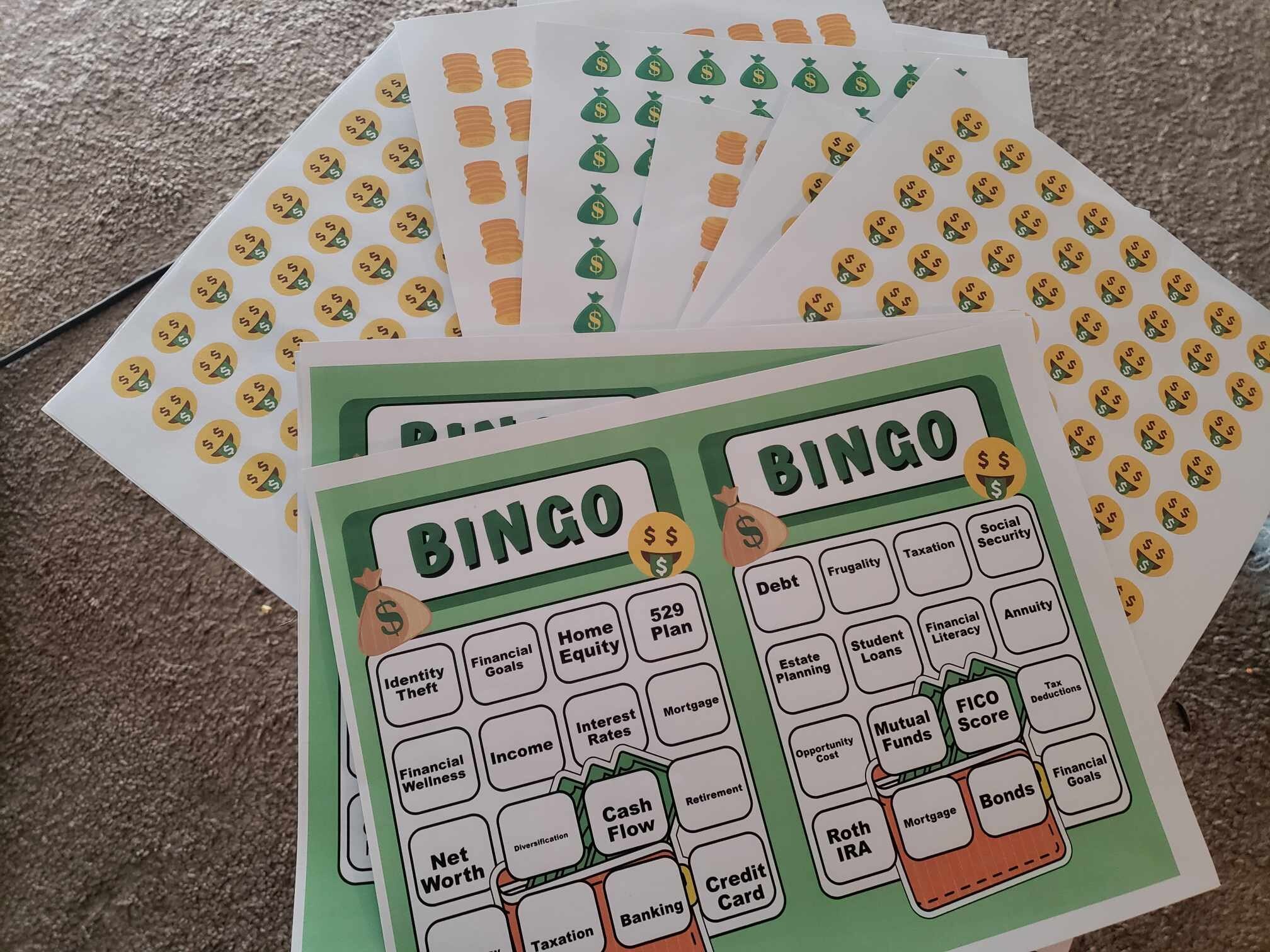Financial Literacy Bingo Game - Money Management Educational Activity ...