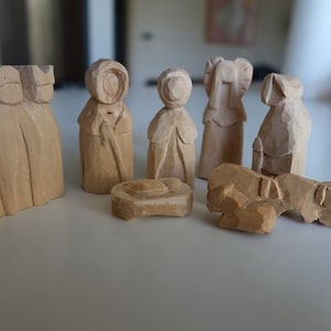 Hand Carved Nativity Set - Etsy