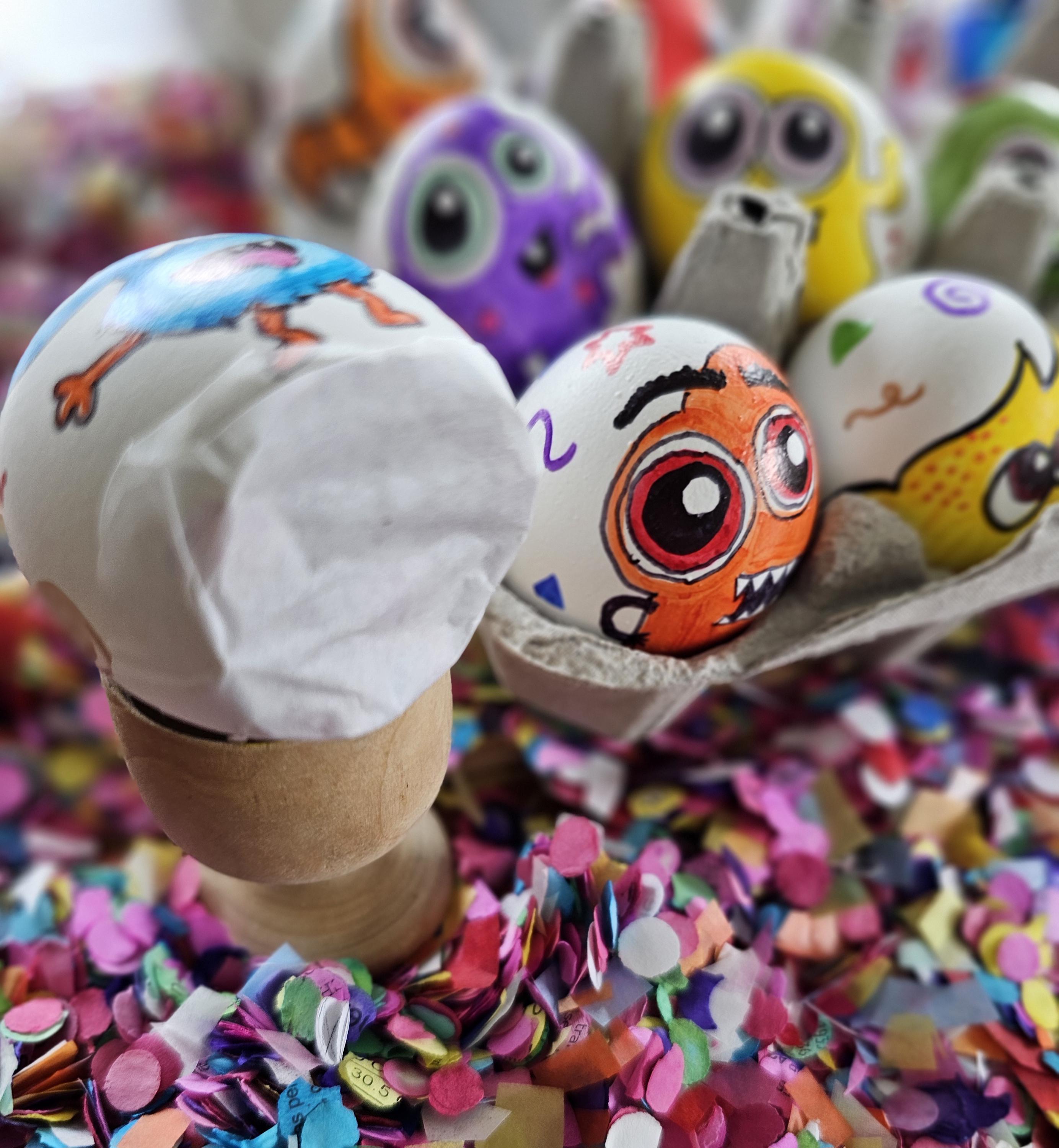 SILLY MONSTER Cascarones (confetti Eggs) - Etsy