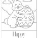 14 Pages Easter Cute Cartoon Spring Bunny Happy Easter Coloring Pages ...