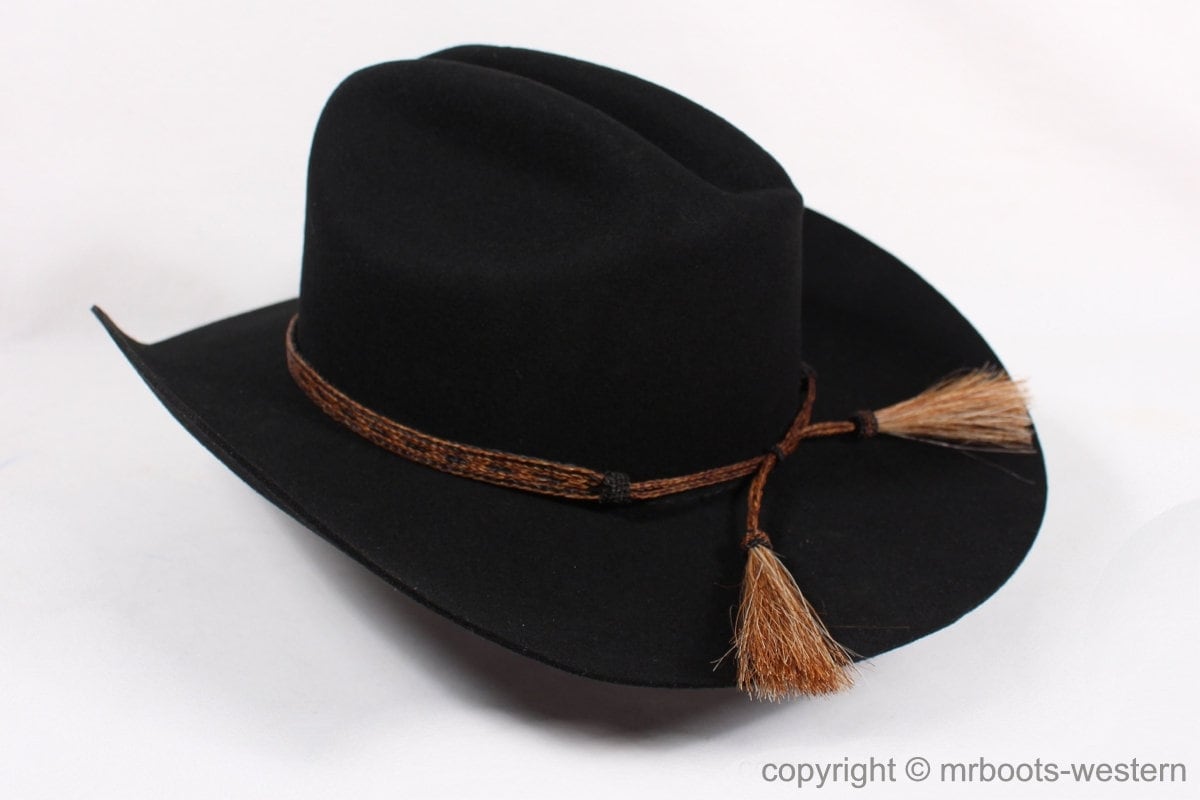 AU-HH05-04 Horse Hair Hat Band Five Strand Black/natural/black With ...