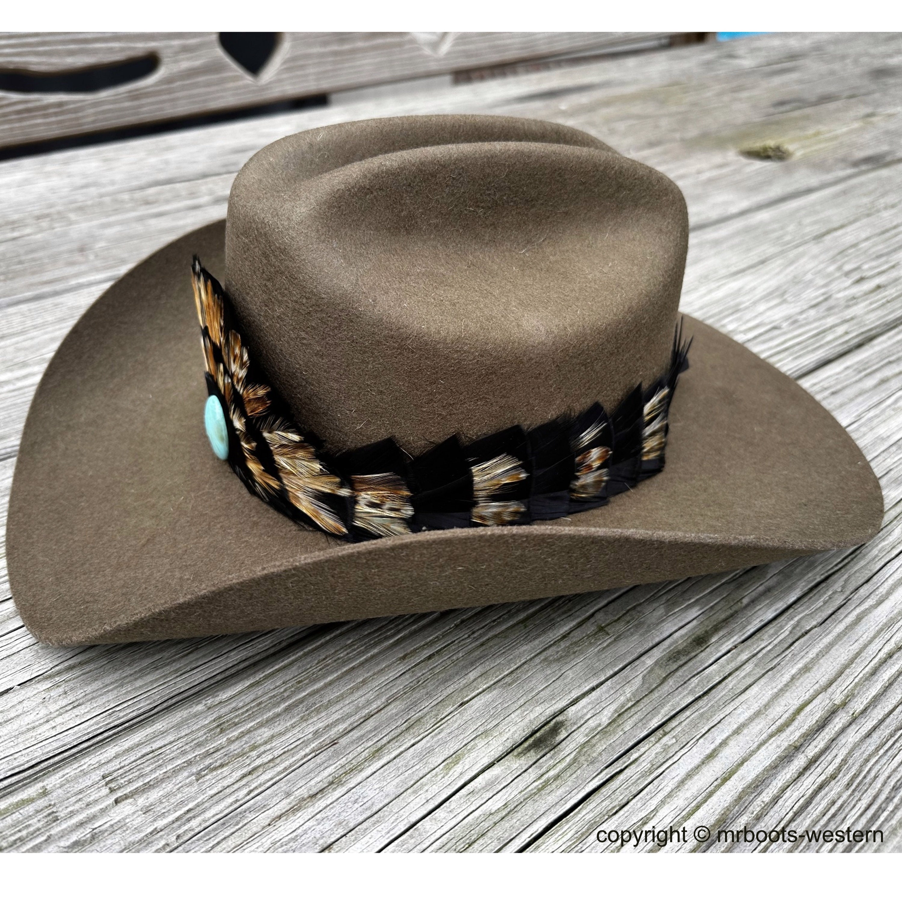 AU-FHB-03 Western Feather Hat Band for Cowboy Hats - Etsy