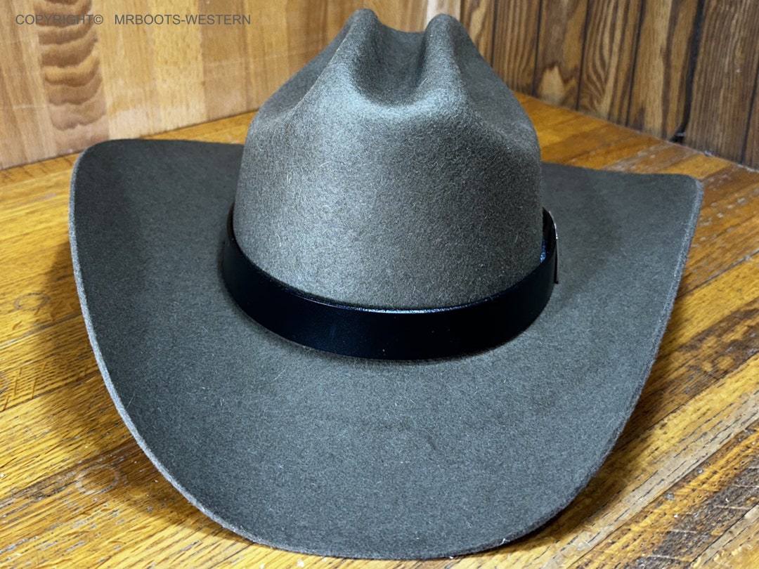 AU-LC-02-5-BK Western Leather Hat Band for Cowboy Hats Plain Black ...