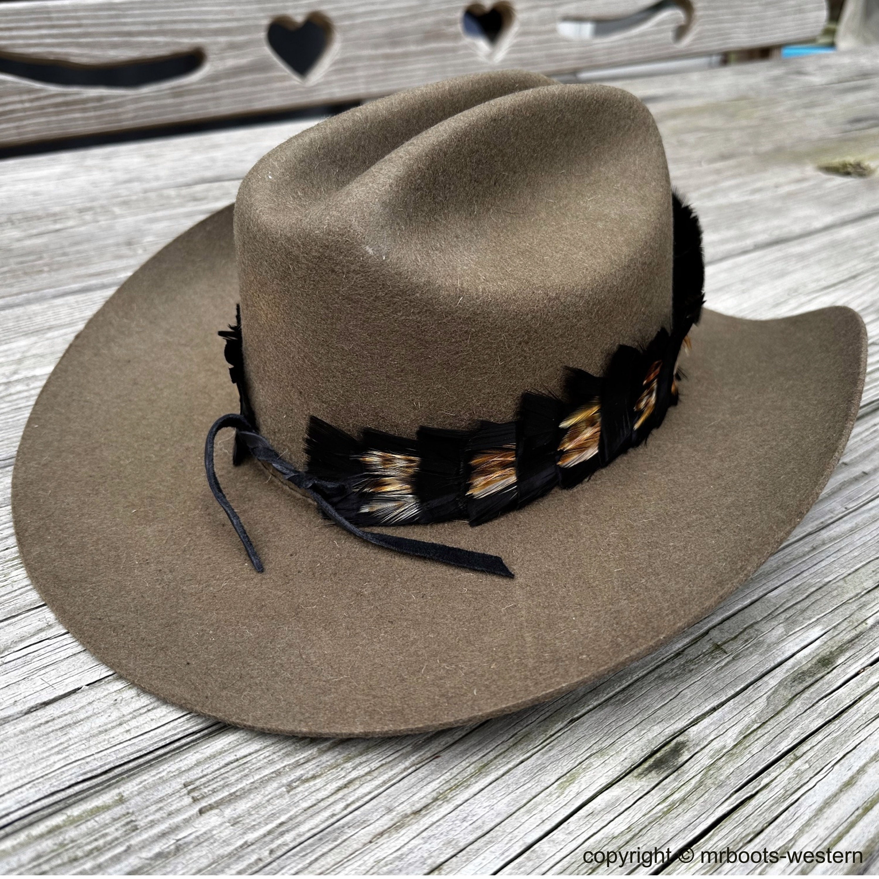 AU-FHB-03 Western Feather Hat Band for Cowboy Hats - Etsy