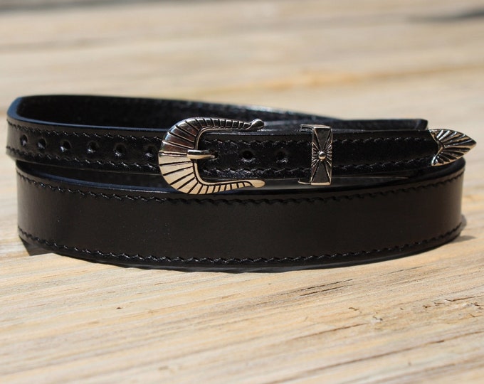 Tooled Leather Hat Band -3 Colors, Adjustable, Silver Buckle, Western ...