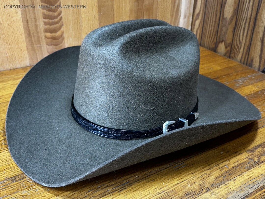 AU-LC-51-BLK Western Leather Cowboy Hat Band Hand Carved Black Leather ...