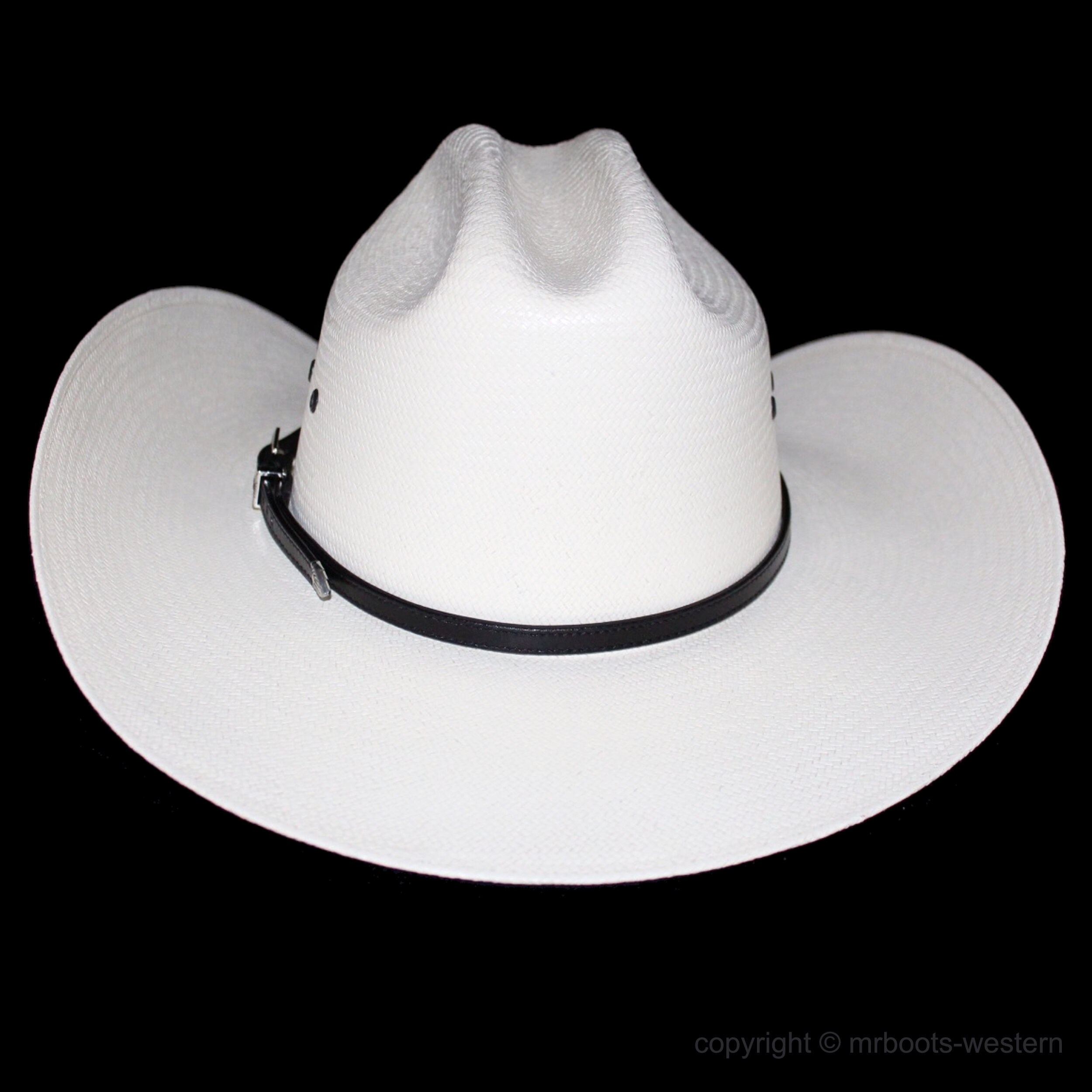 AU-LC-02-BK Western Leather Hat Band for Cowboy Hats Plain Black ...