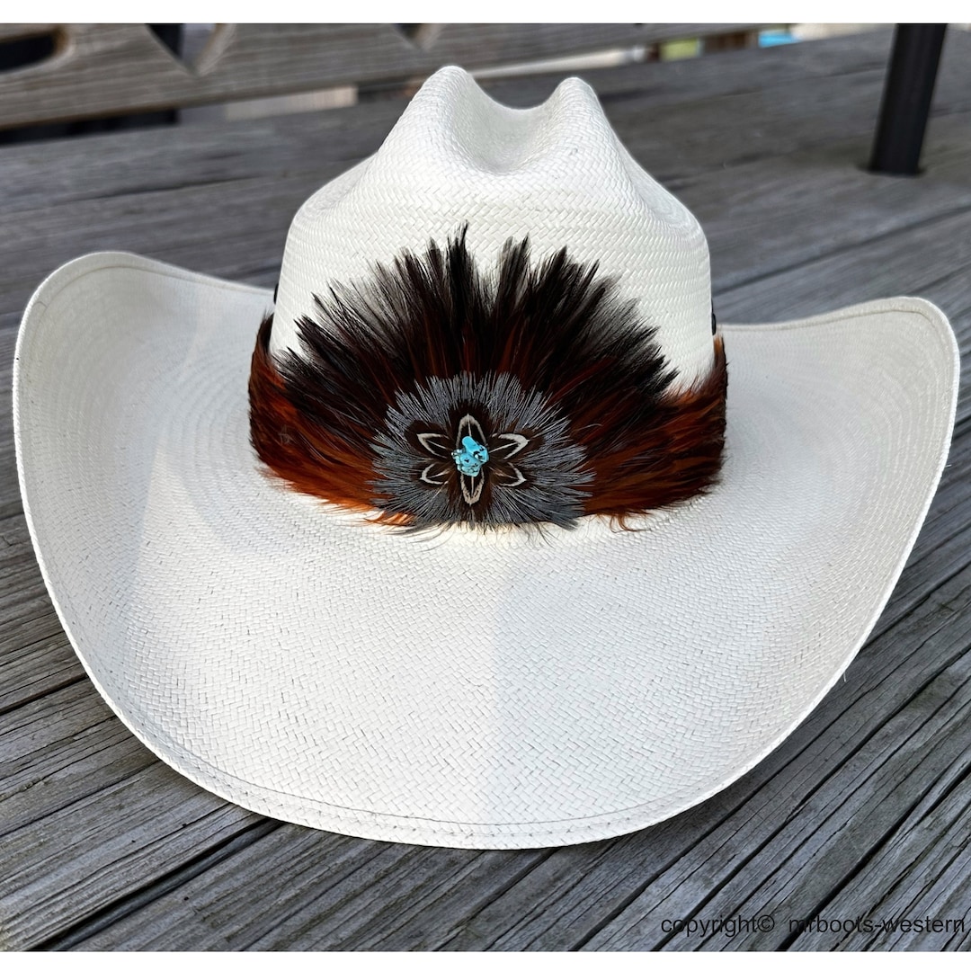 AU-FHB-07 Western Feather Hat Band for Cowboy Hats - Etsy