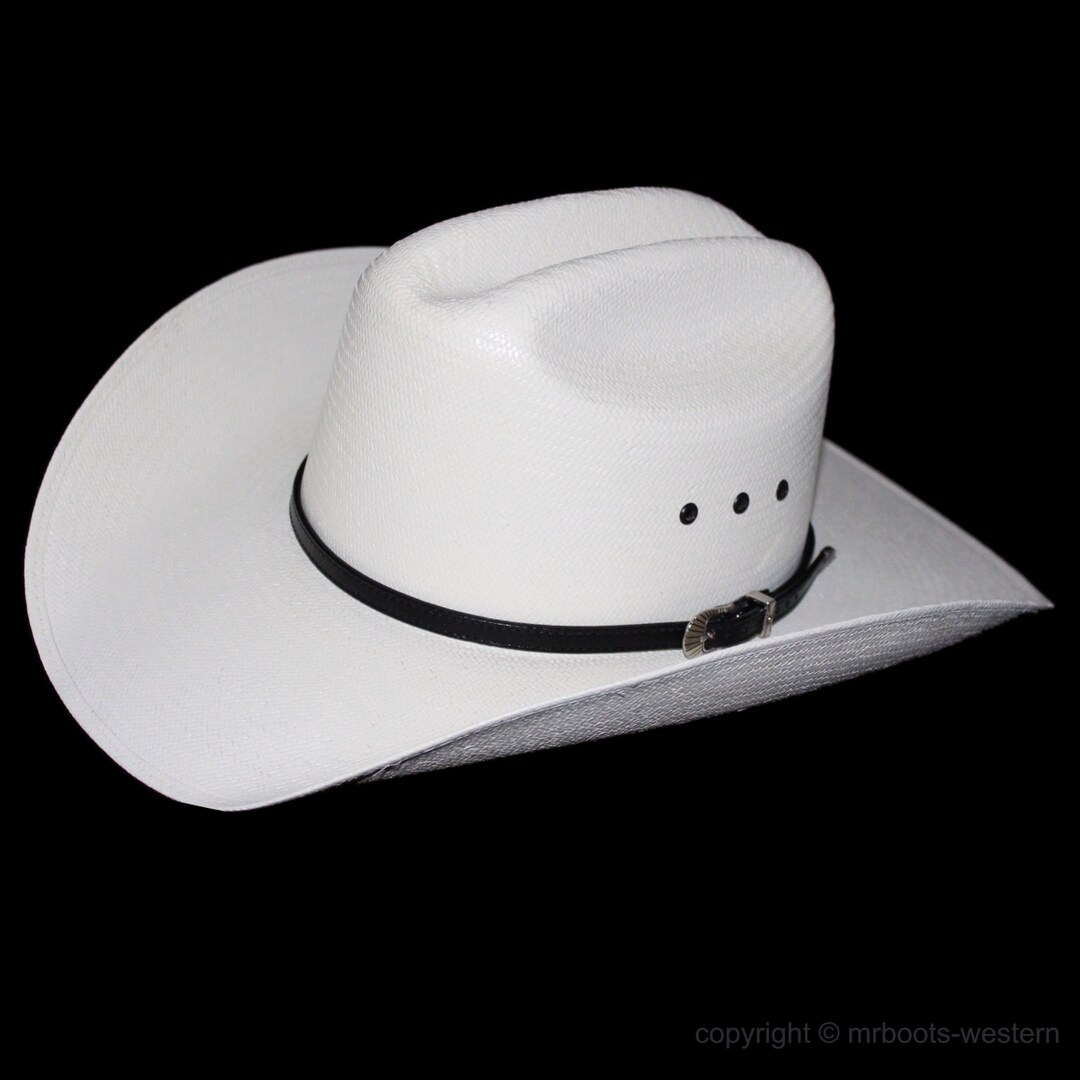 AU-LC-02-BK Western Leather Hat Band for Cowboy Hats Plain Black ...