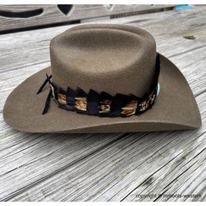 AU-FHB-03 Western Feather Hat Band for Cowboy Hats - Etsy