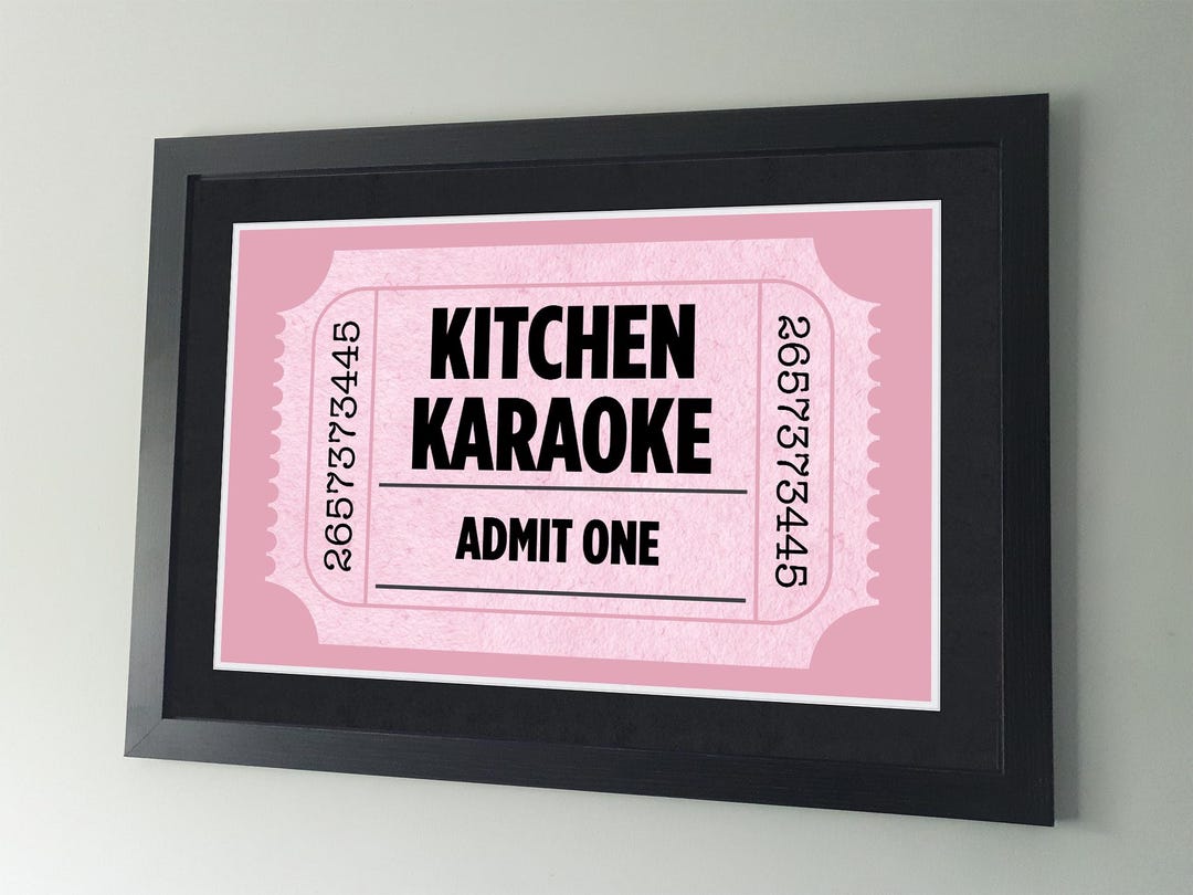 Kitchen Karaoke Poster - Kitchen Party Artwork - Music Lover Art ...
