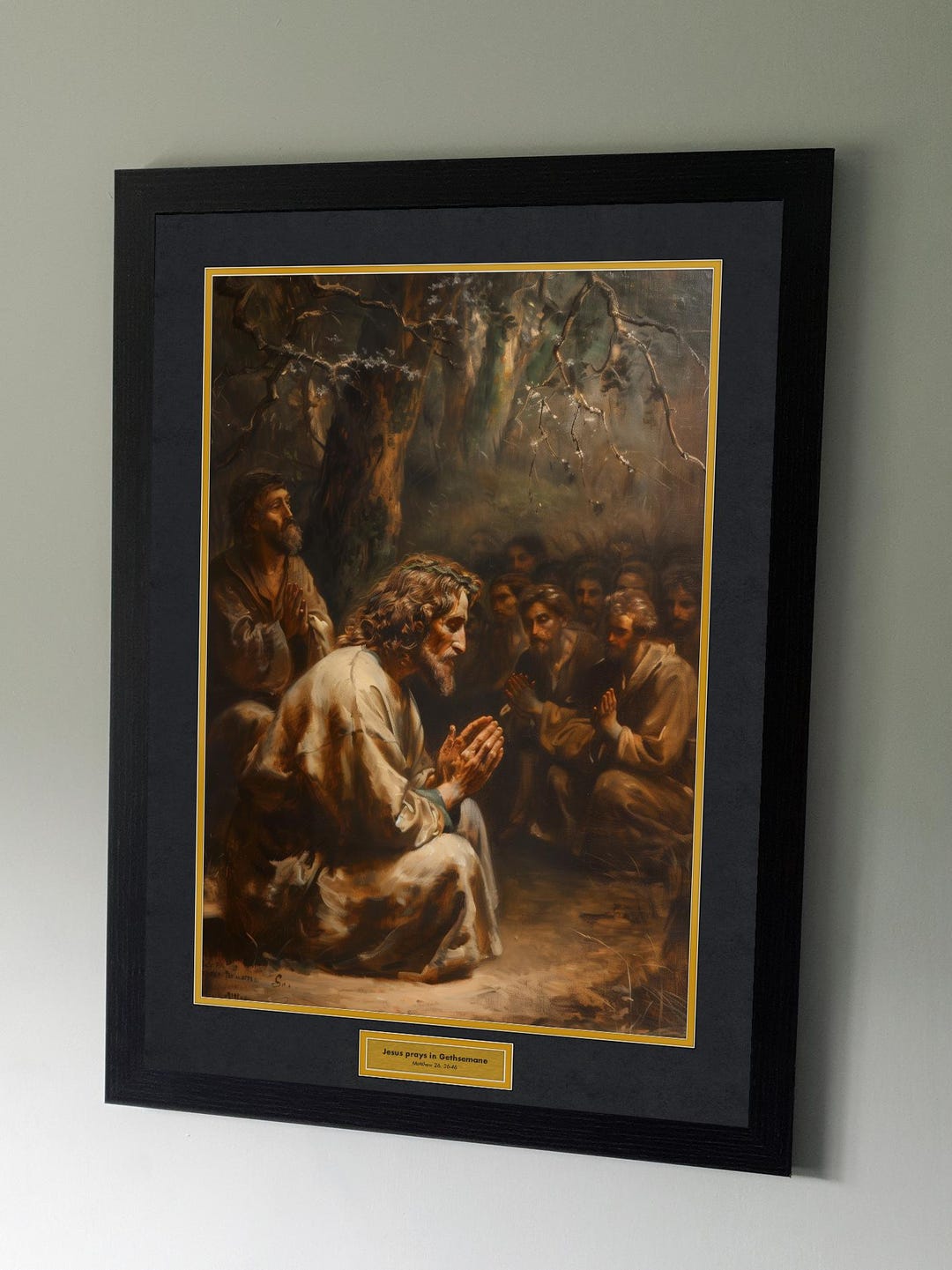 Jesus Prays in Gethsemane - Religious Painting - Jesus Painting - Bible ...