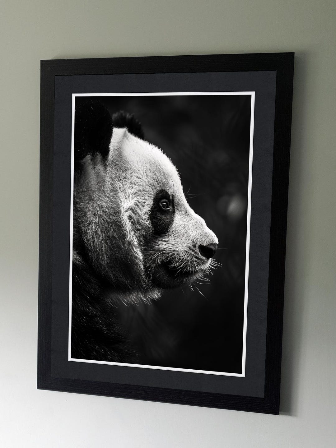 Giant Panda Portrait - B&W Wildlife Photography Poster - Wall Art - Art ...