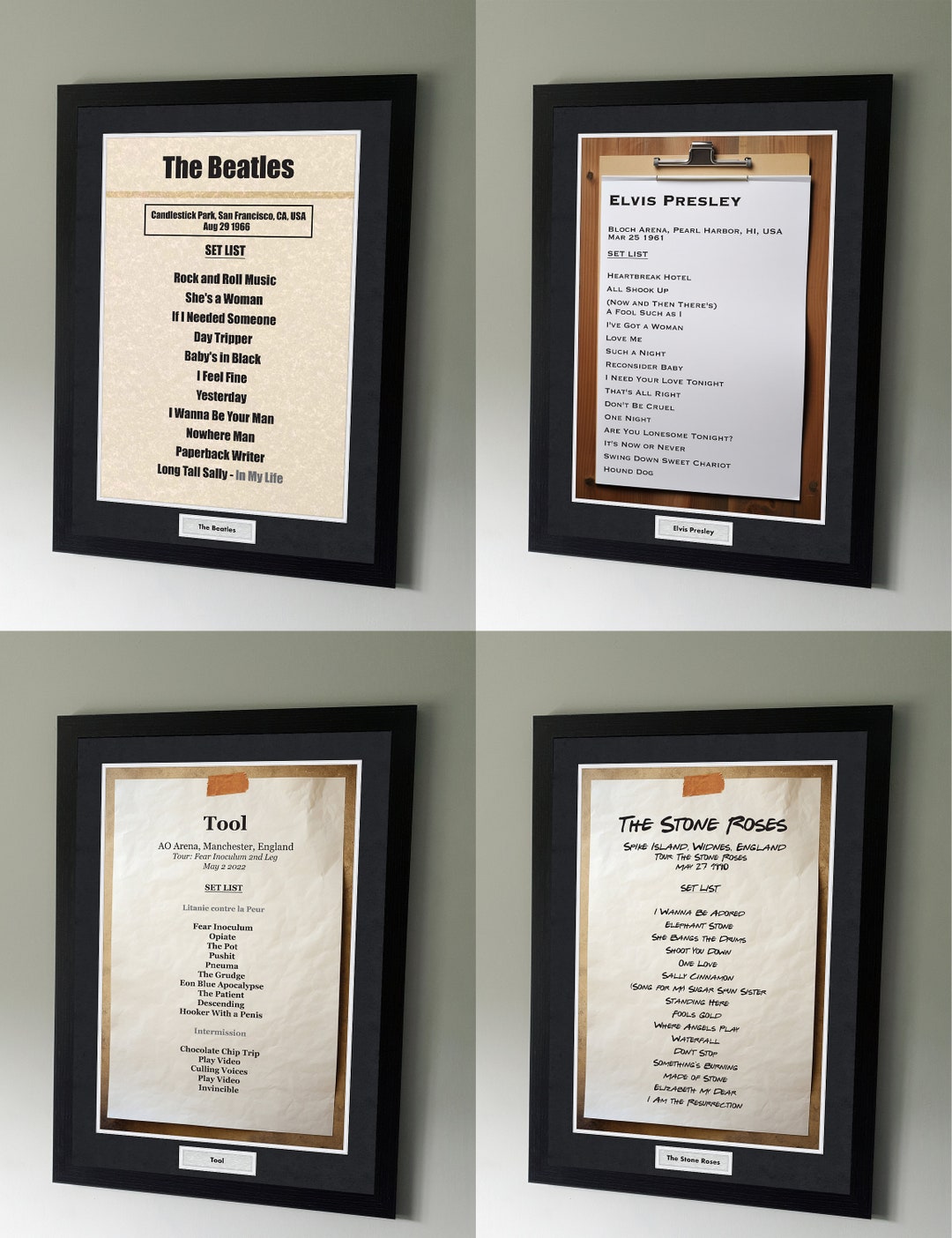 My Favourite Gig - Custom Concert Set-list Poster - Your Bands, Your ...