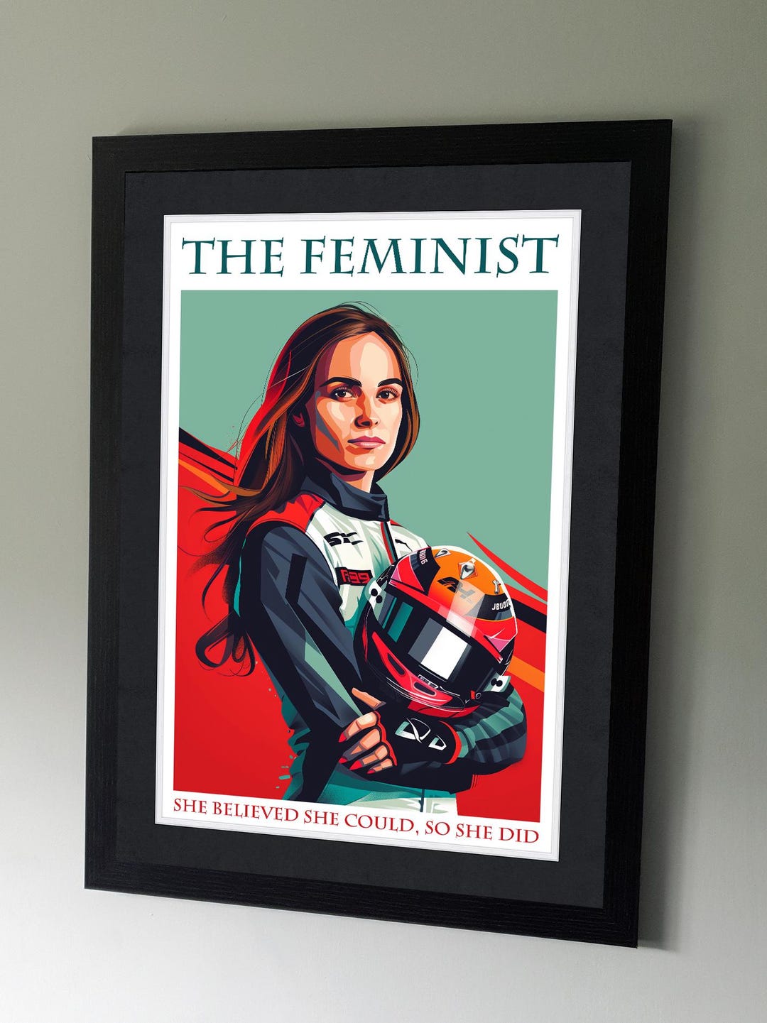 Feminist Poster Female Astronaut Feminism Art Print She Can Feminist ...