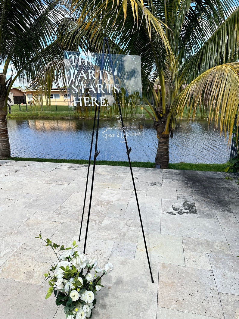 Acrylic Wedding Welcome Sign, Modern Wedding Welcome Sign, Entrance ...