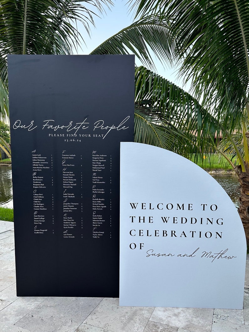 Music Seating Wedding Signage Modern Wedding Seating Chart - Etsy