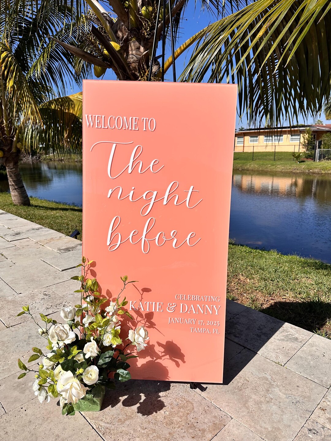 The Night Before Sign, Acrylic Sign, Rehearsal Dinner Sign, Rehearsal ...