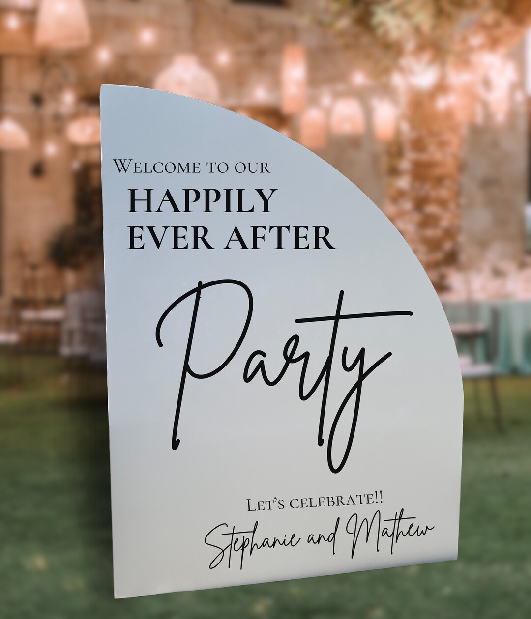 Happily Ever After Party Custom Sign for Wedding Wedding Party ...