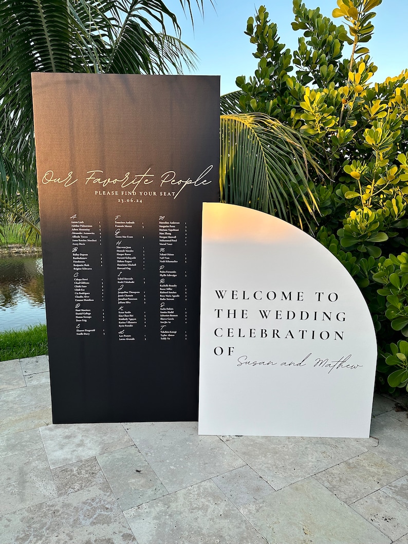 Personalized Sign Welcome Sign Modern Sign Wedding Welcome Sign Modern ...