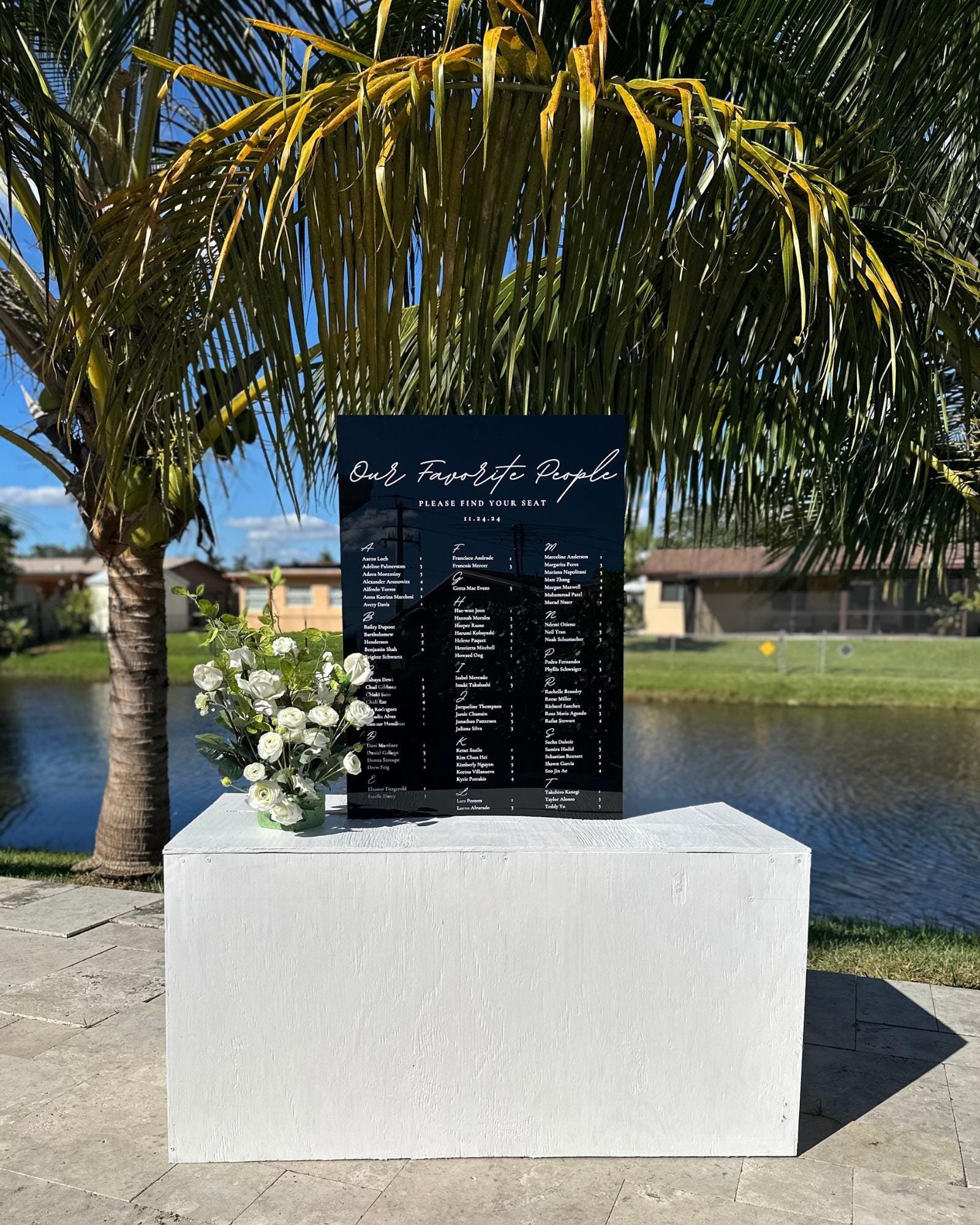 Acrylic Wedding Seating Chart Sign, Modern Wedding Seating Sign ...