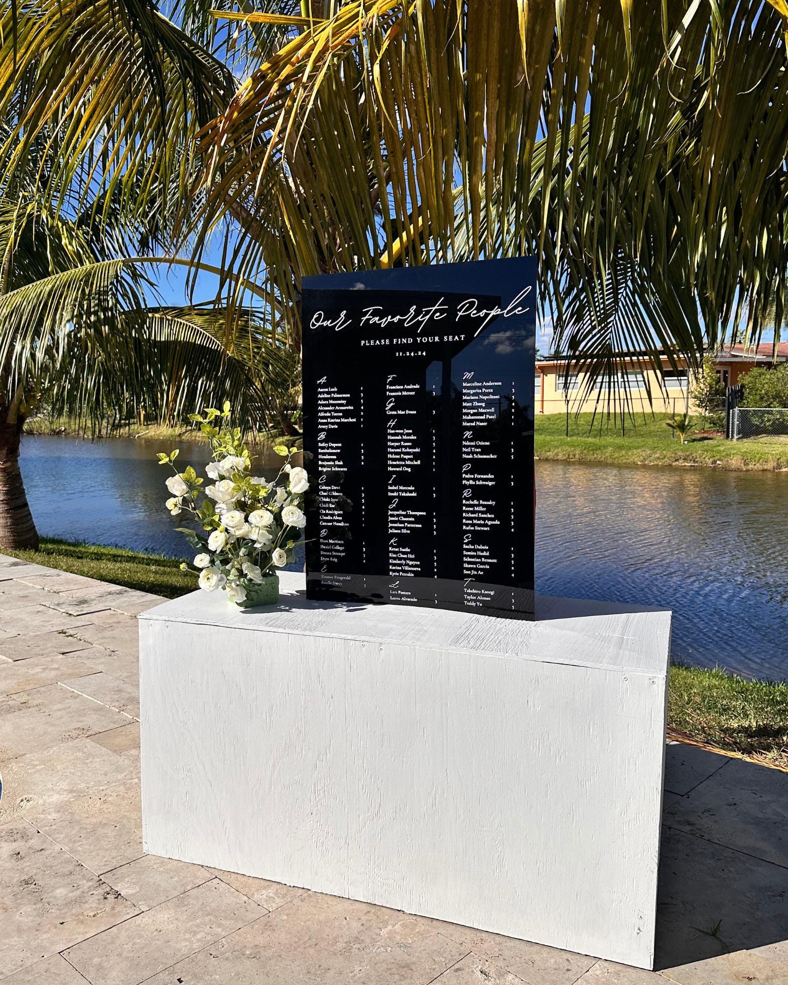 Acrylic Wedding Seating Chart Sign, Modern Wedding Seating Sign ...