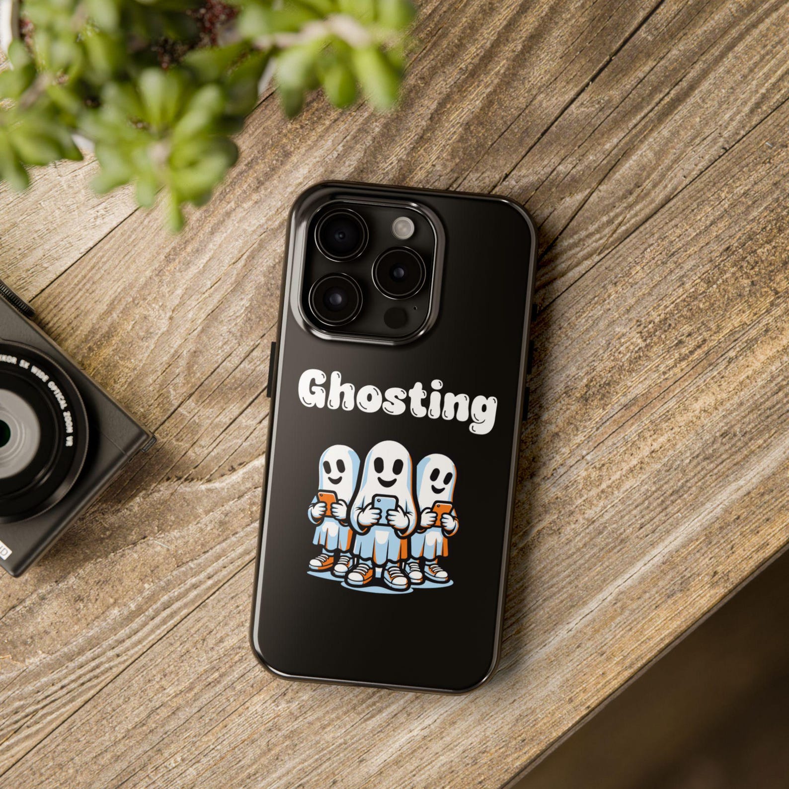 Halloween Ghosting iPhone Case, Spooky Ghosted Cell Phone Gift, Funny ...