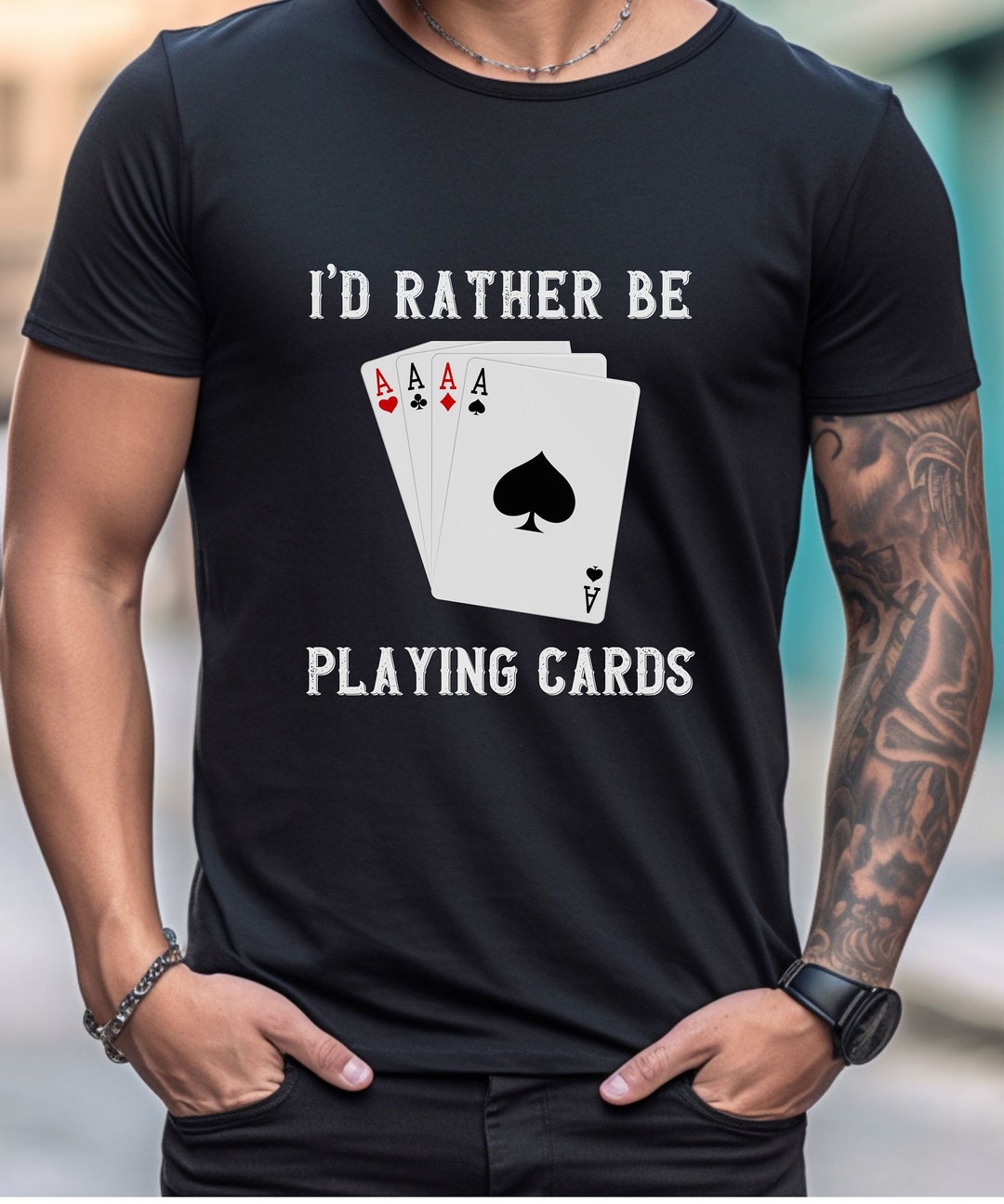 Playing Cards Men Shirt, Funny Card Shirt, Poker Gift, Deck of Cards ...