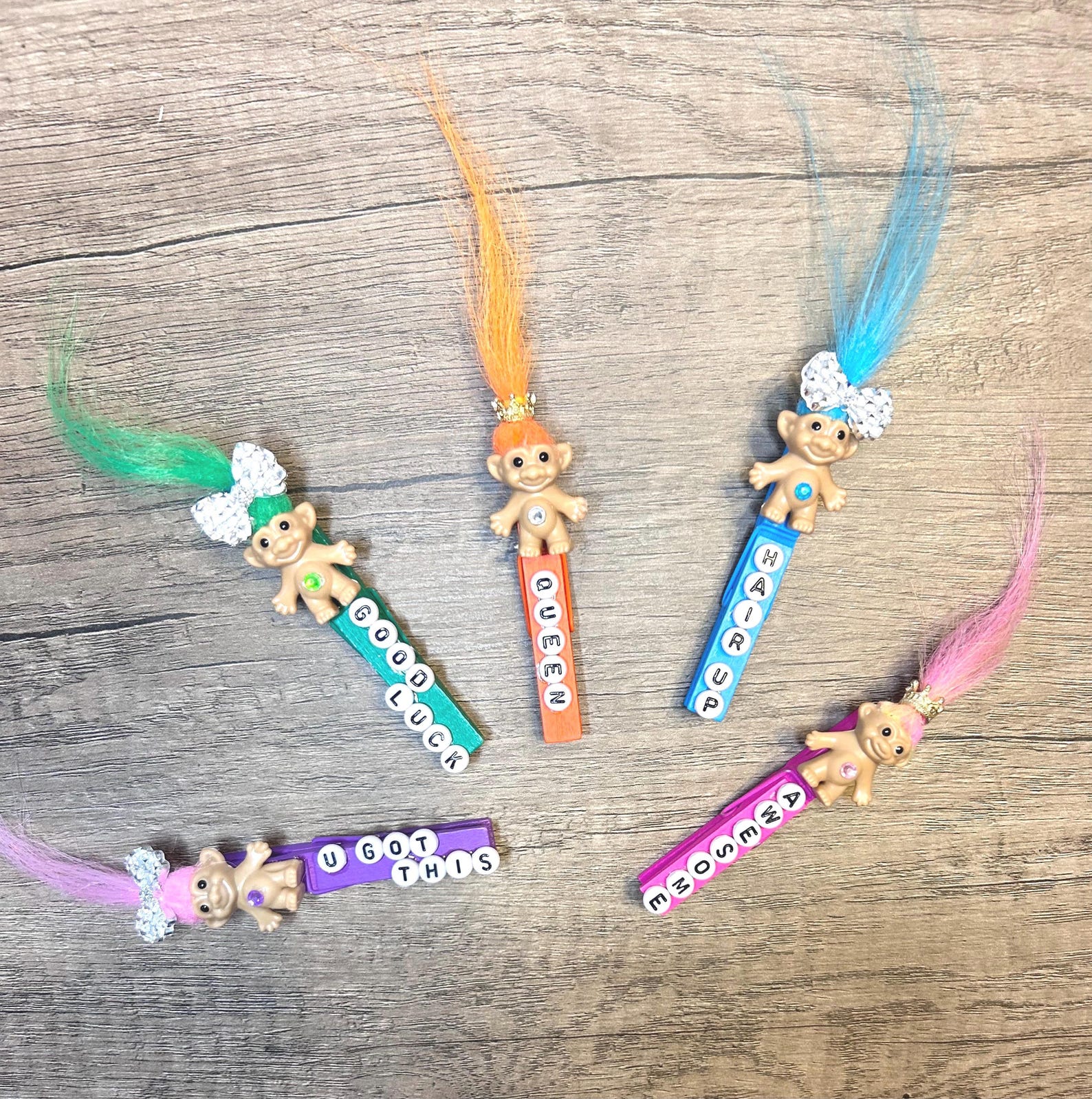 Troll Hair Clothes Pin Cheer Clip, Cheerleading Comp Clip, Volleyball ...
