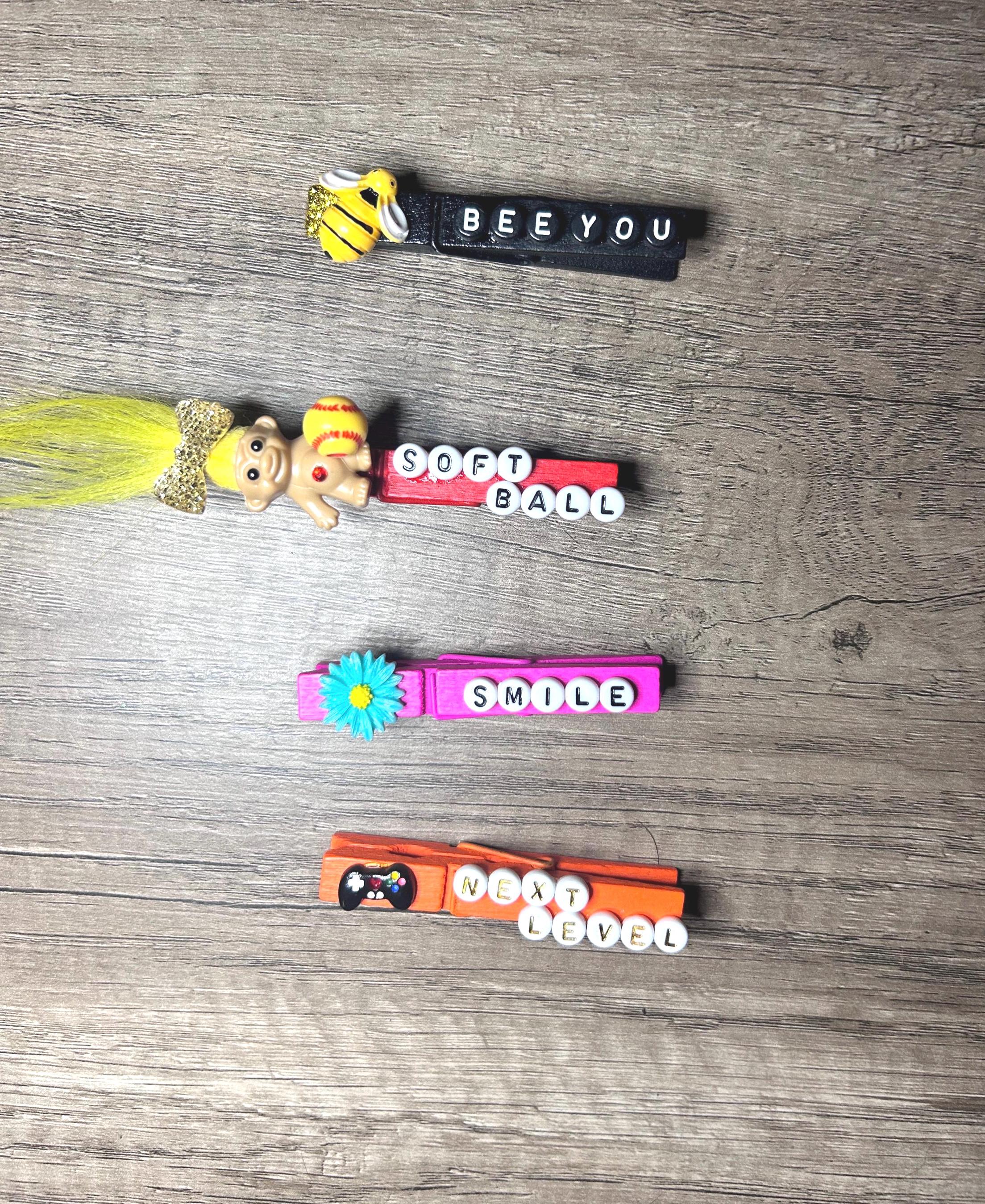 Softball Bag Tag Clip Set , Batter Troll Backpack Positivity Team ...