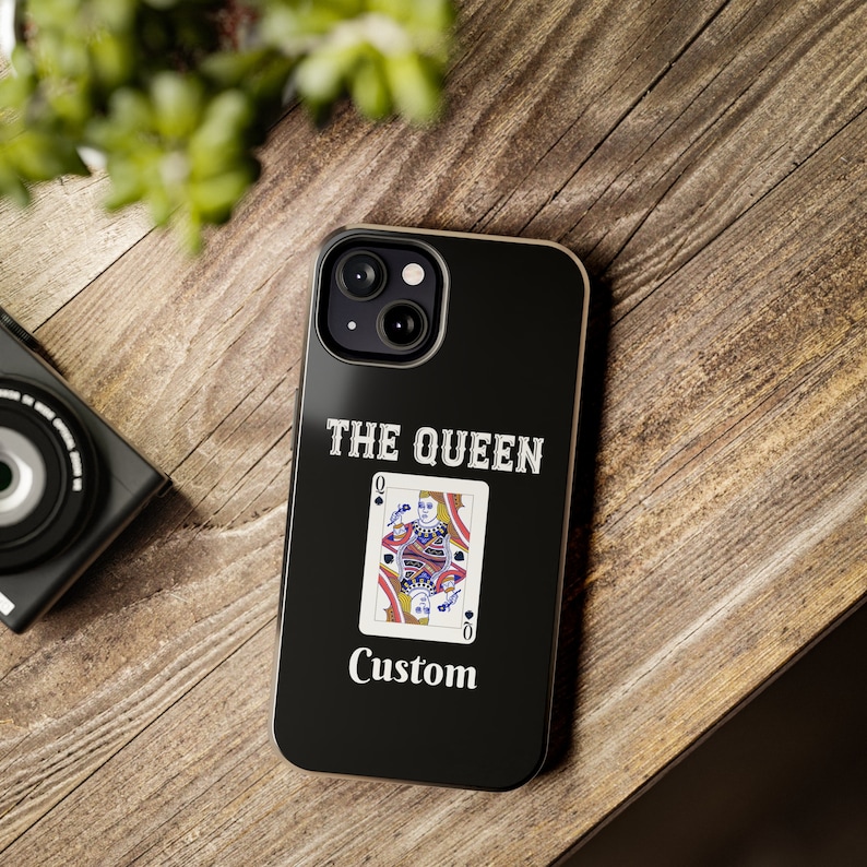 Custom the Queen Playing Card iPhone Case, Personalized Spades Card ...