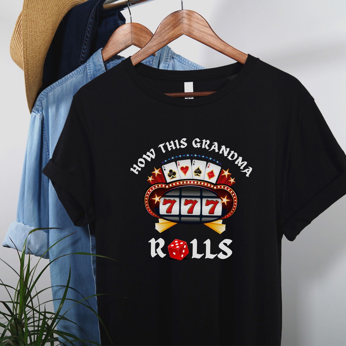 Funny Custom Casino Slots T-shirt, Personalized Mom or Nana Casino ...