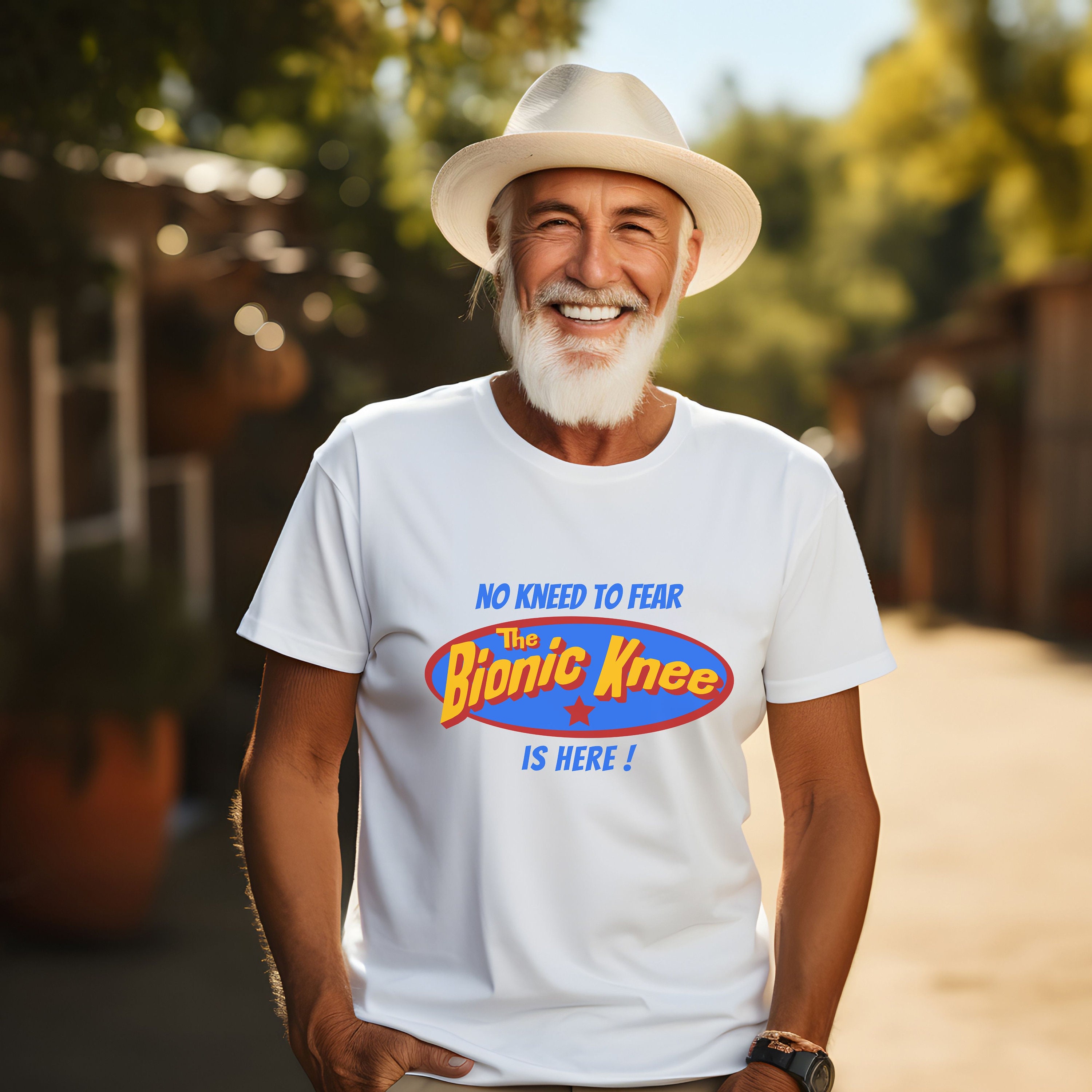 Unisex Hilarious Superhero Bionic Knee Replacement Surgery Shirt ...