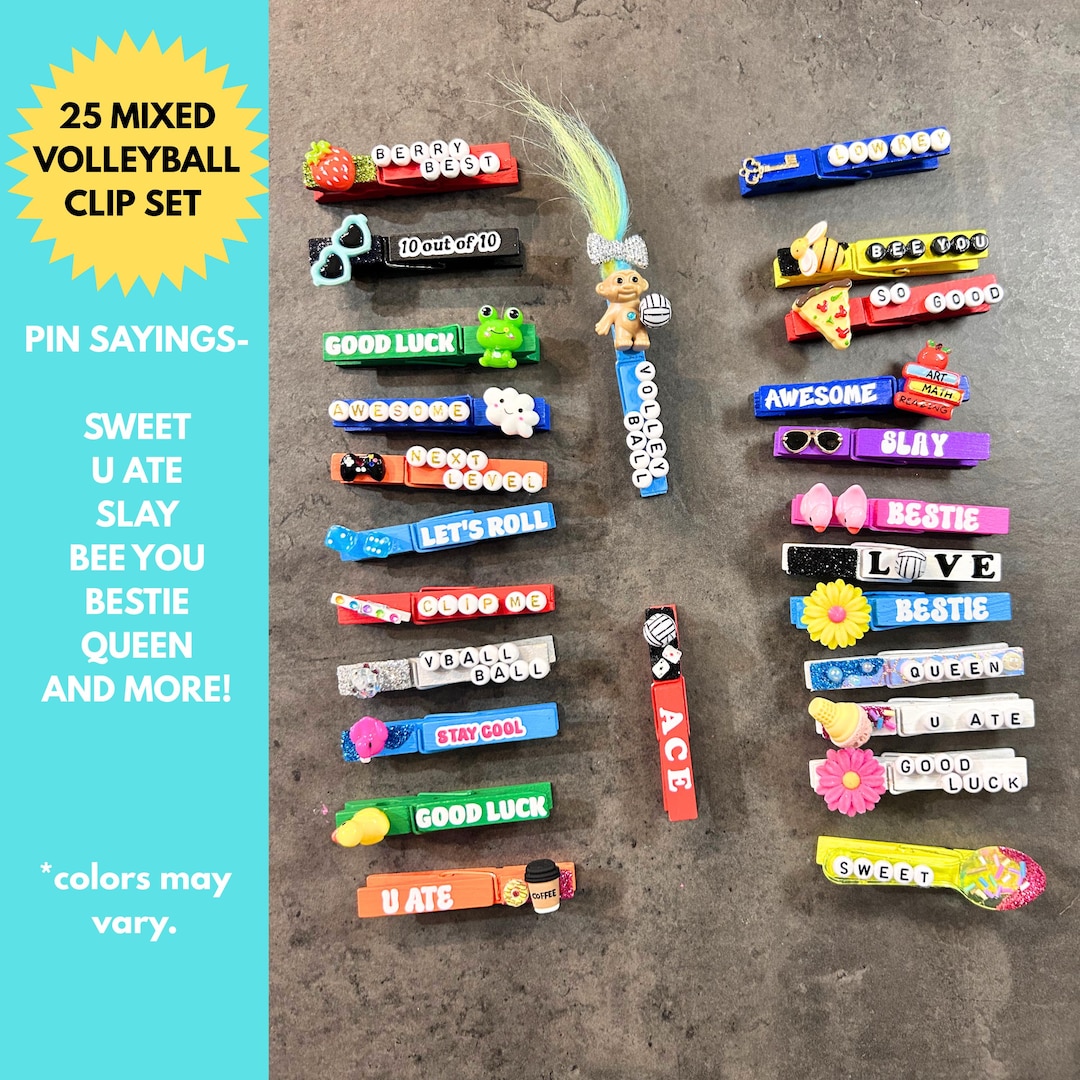 25 Volleyball Mixed Clip Bundle, Team Bonding Backpack Gift, Coach Mom ...