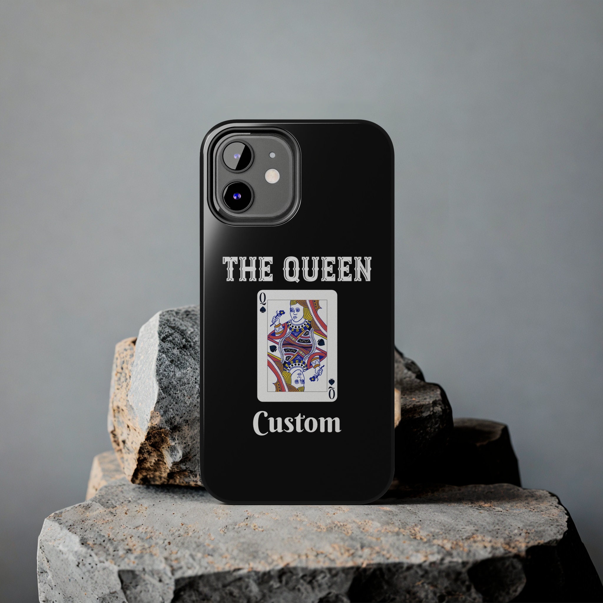 Custom the Queen Playing Card iPhone Case, Personalized Spades Card ...
