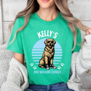 Personalized Dog Walker T-shirt, Funny Dog Lover Gift, Golden Retriever ...