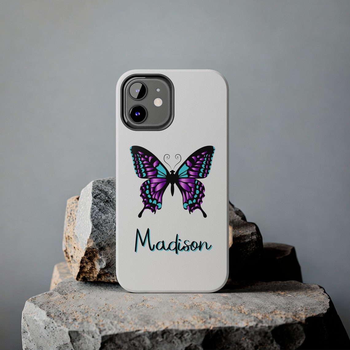 Personalized Custom Butterfly iPhone Case Purple & Teal Butterfly Phone ...