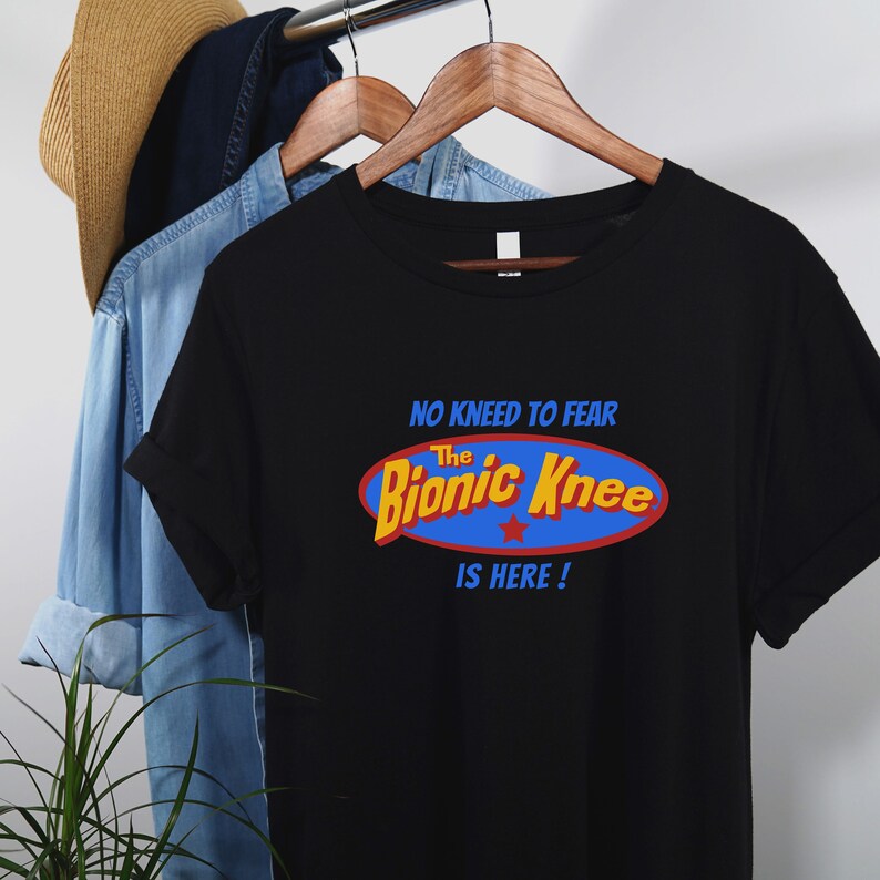 Unisex Hilarious Superhero Bionic Knee Replacement Surgery Shirt ...