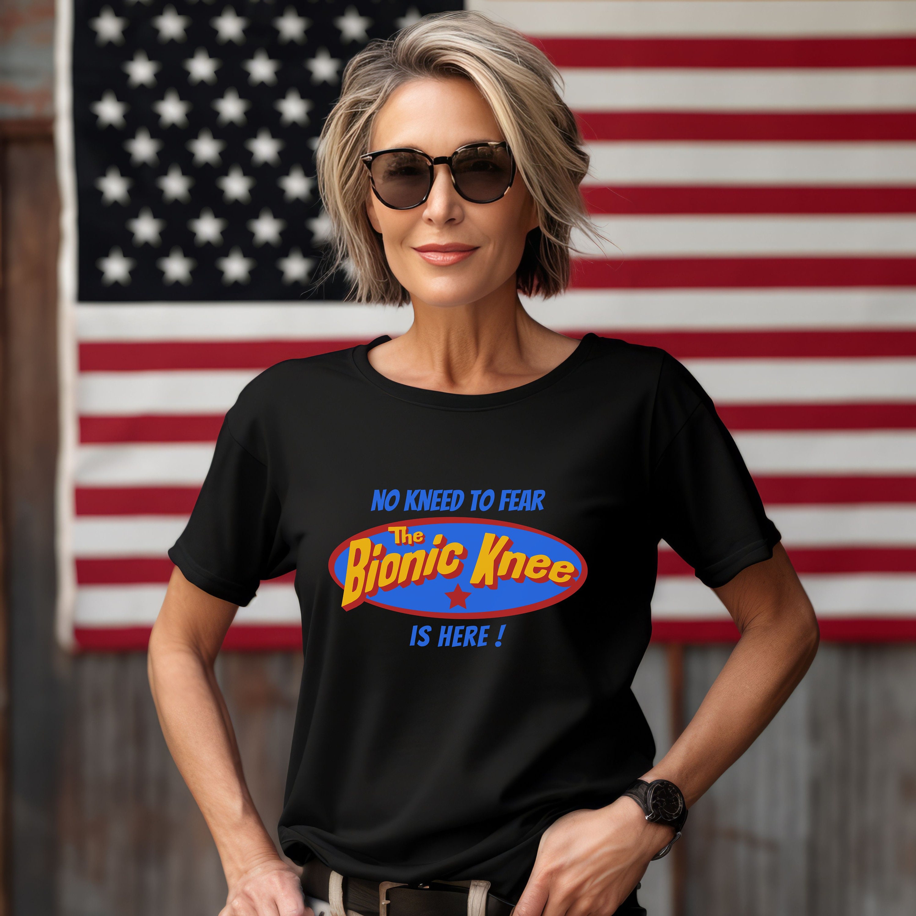 Unisex Hilarious Superhero Bionic Knee Replacement Surgery Shirt ...