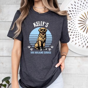 Personalized Dog Walker T-shirt, Funny Dog Lover Gift, Golden Retriever ...