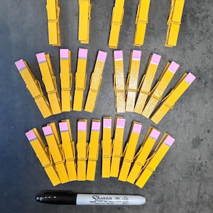 DIY Teacher Class Name Clip Pin Kit Gift, Pencil Class Job Chart ...