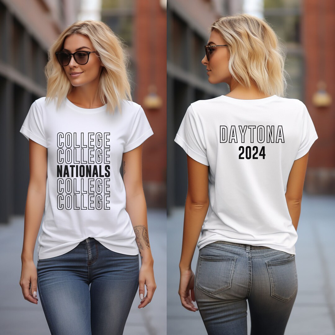Custom College Nationals 2024 Tshirt Cheerleading, Cheer Competition ...