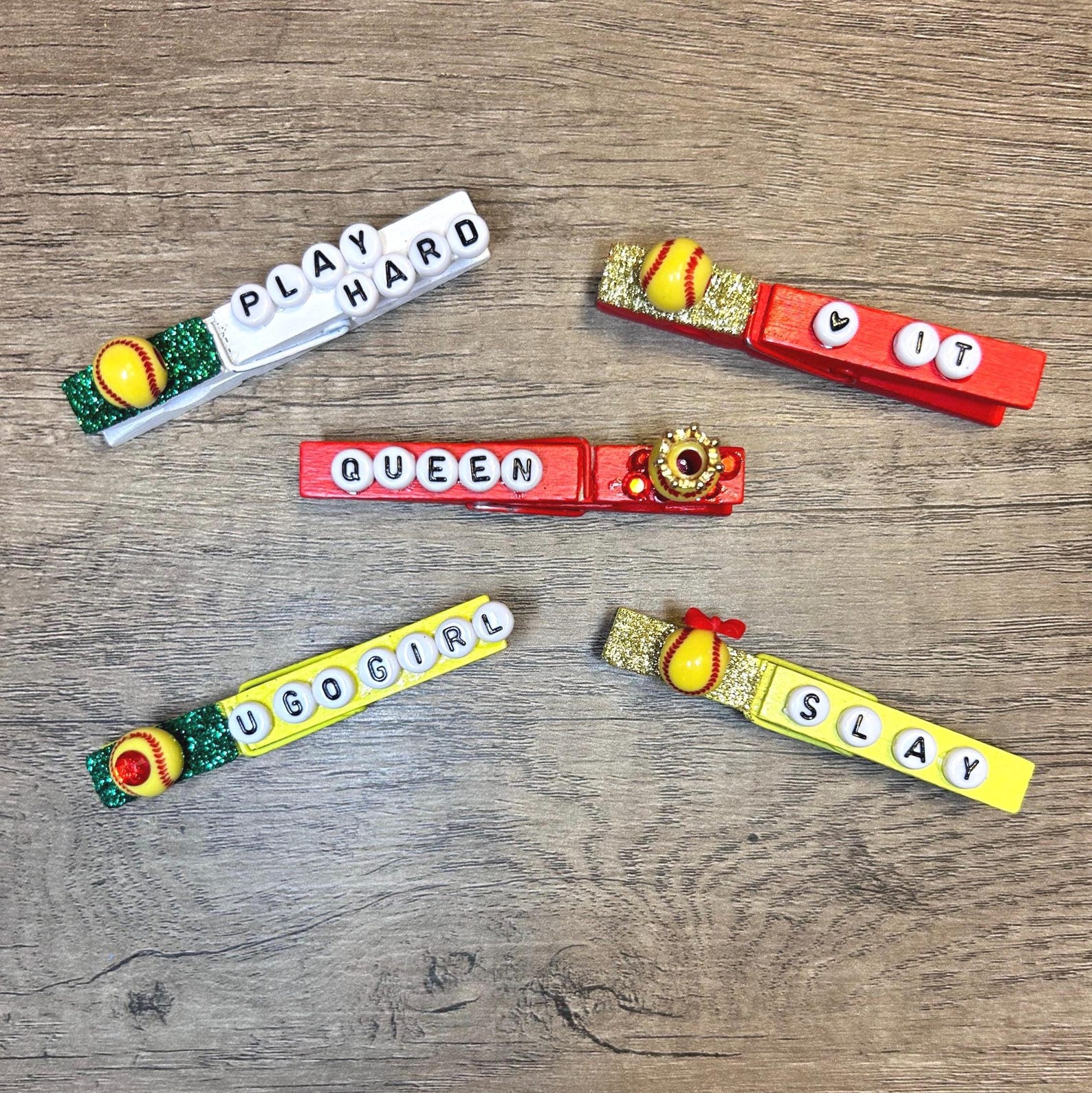 Softball Clothes Pin Clip, Game Day Practice Backpack Camp Gift, Team ...