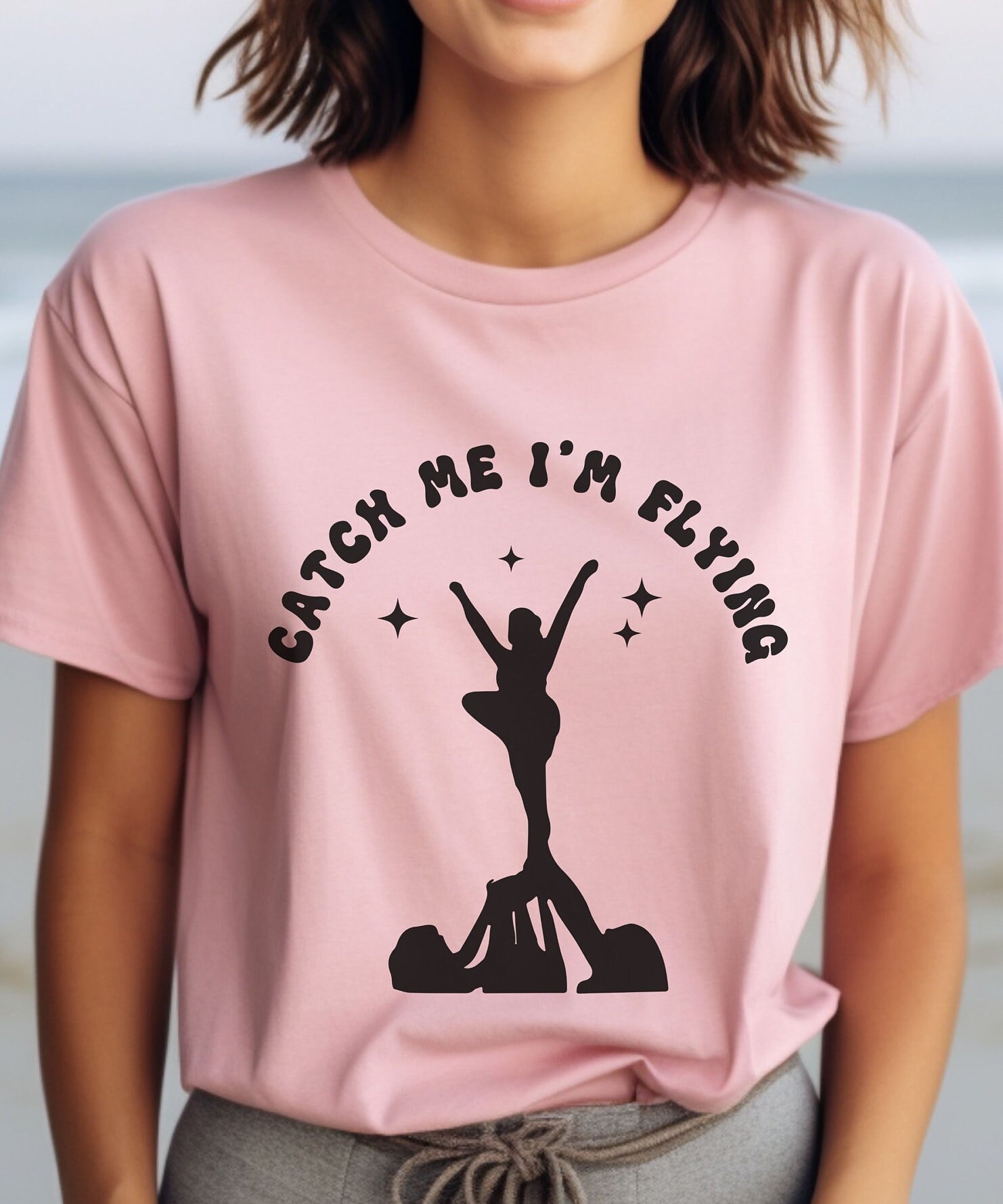 Funny Cheerleader Flying Shirt, Cheer Comp Flyer Gift, Daughter Summit ...