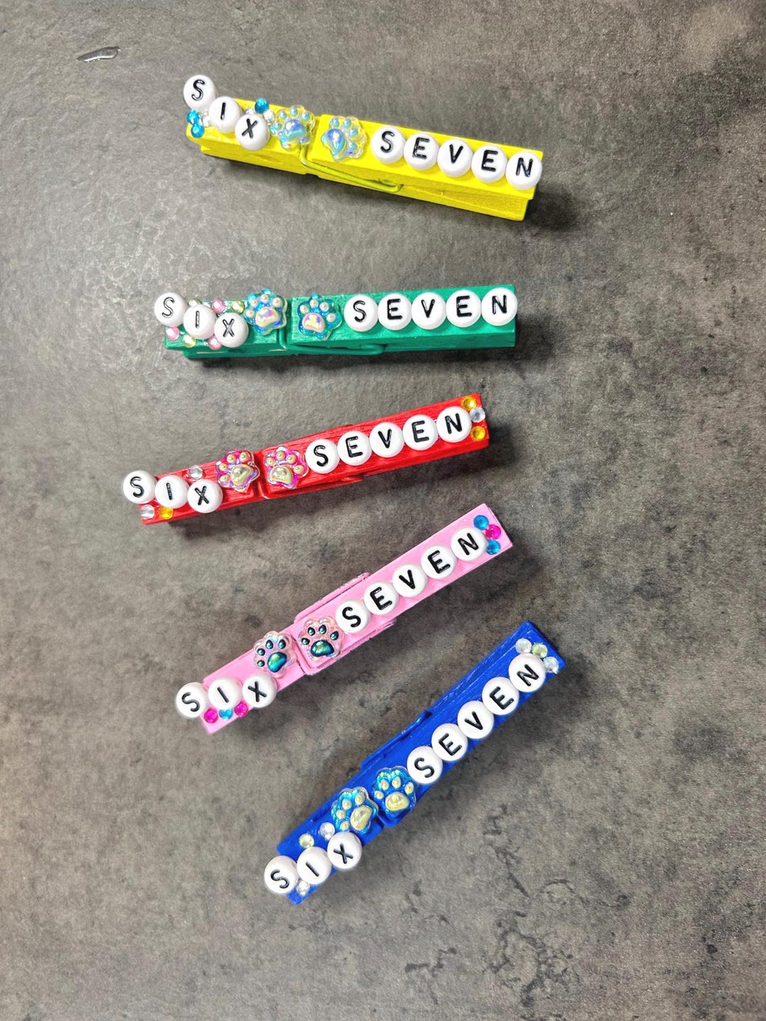 Sports Six Seven Team Clothespin Clips Cheer, Volleyball, 6 7 ...