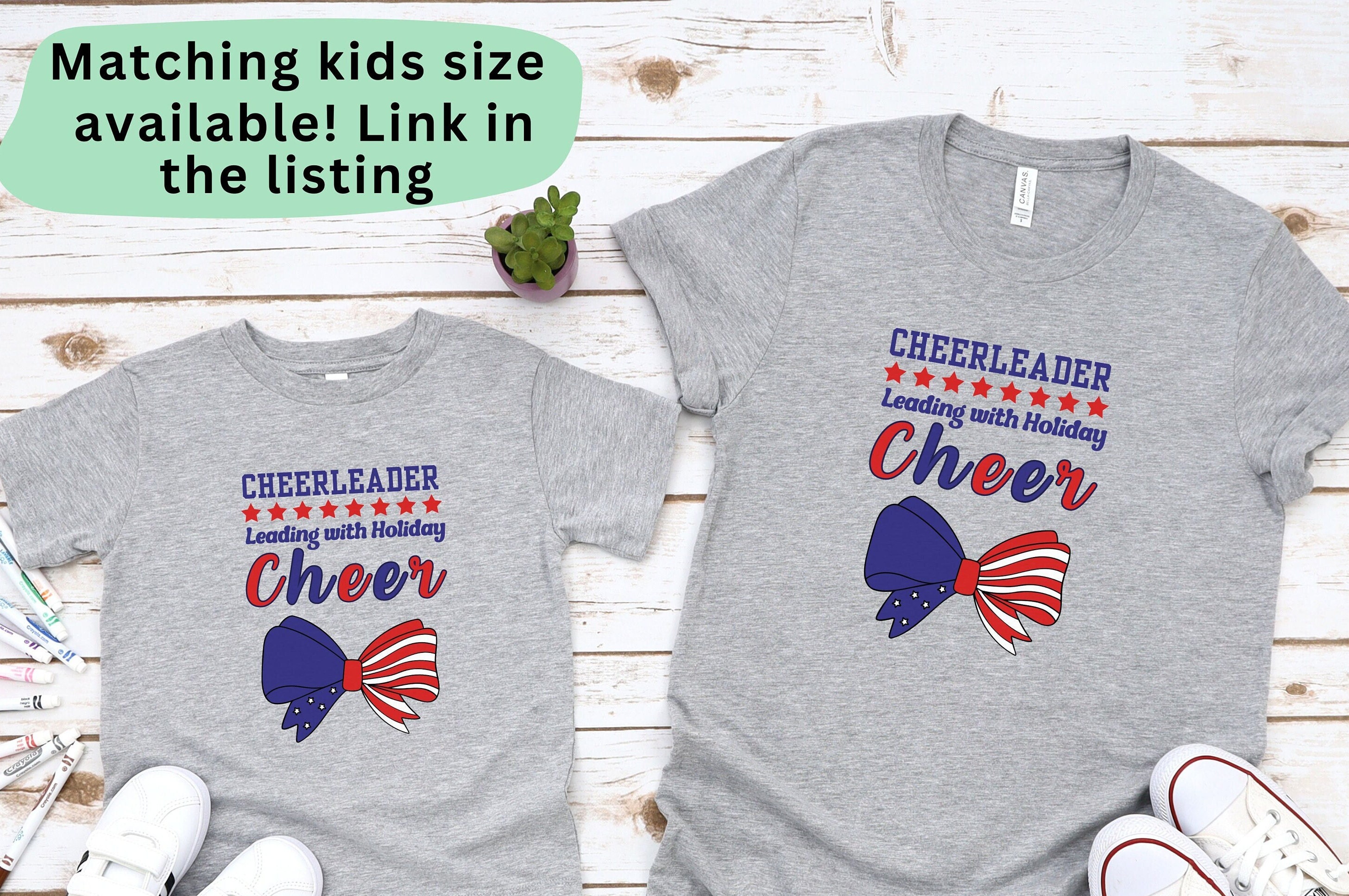 Cheerleader Coquette American Flag Bow Tshirt, Cheer Fourth of July ...