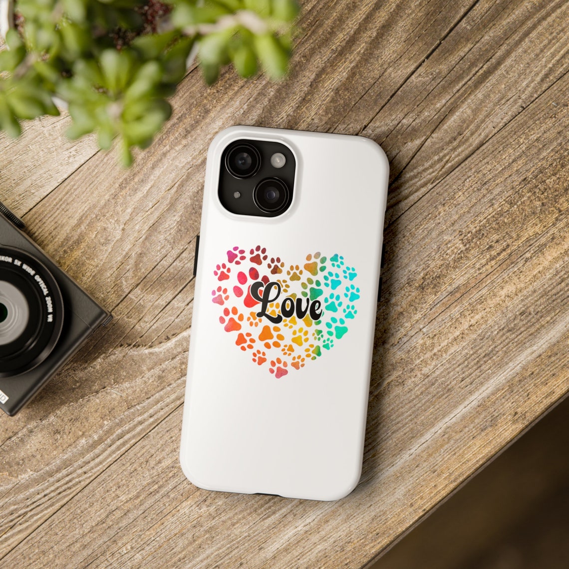 Paw Print Love iPhone Case Rainbow Dog Lover Case Cat Lover Gift Dog ...