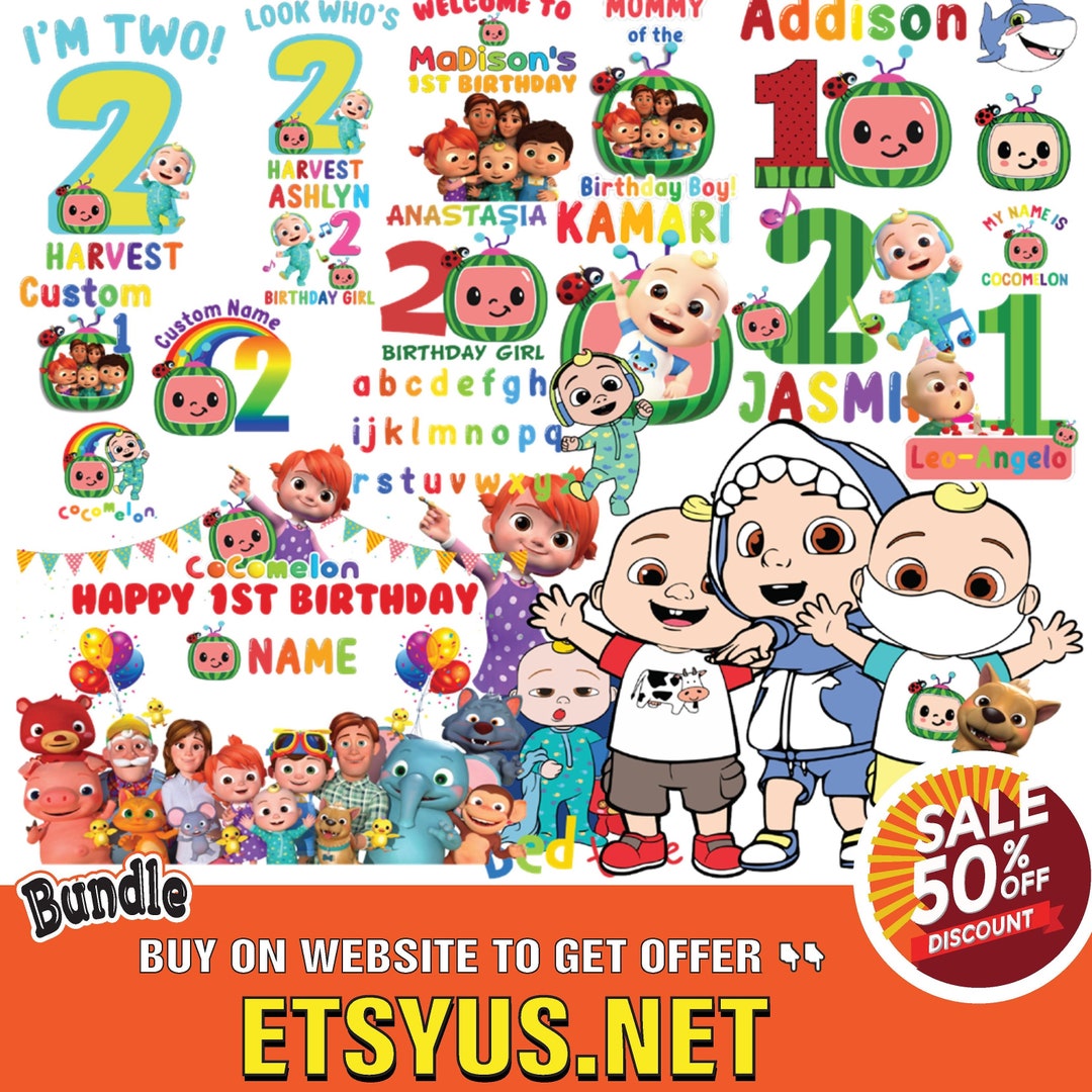 Coco-melon Bundle Svg, Coco-melon Svg, Coco-melon J-J Svg, Gift for ...