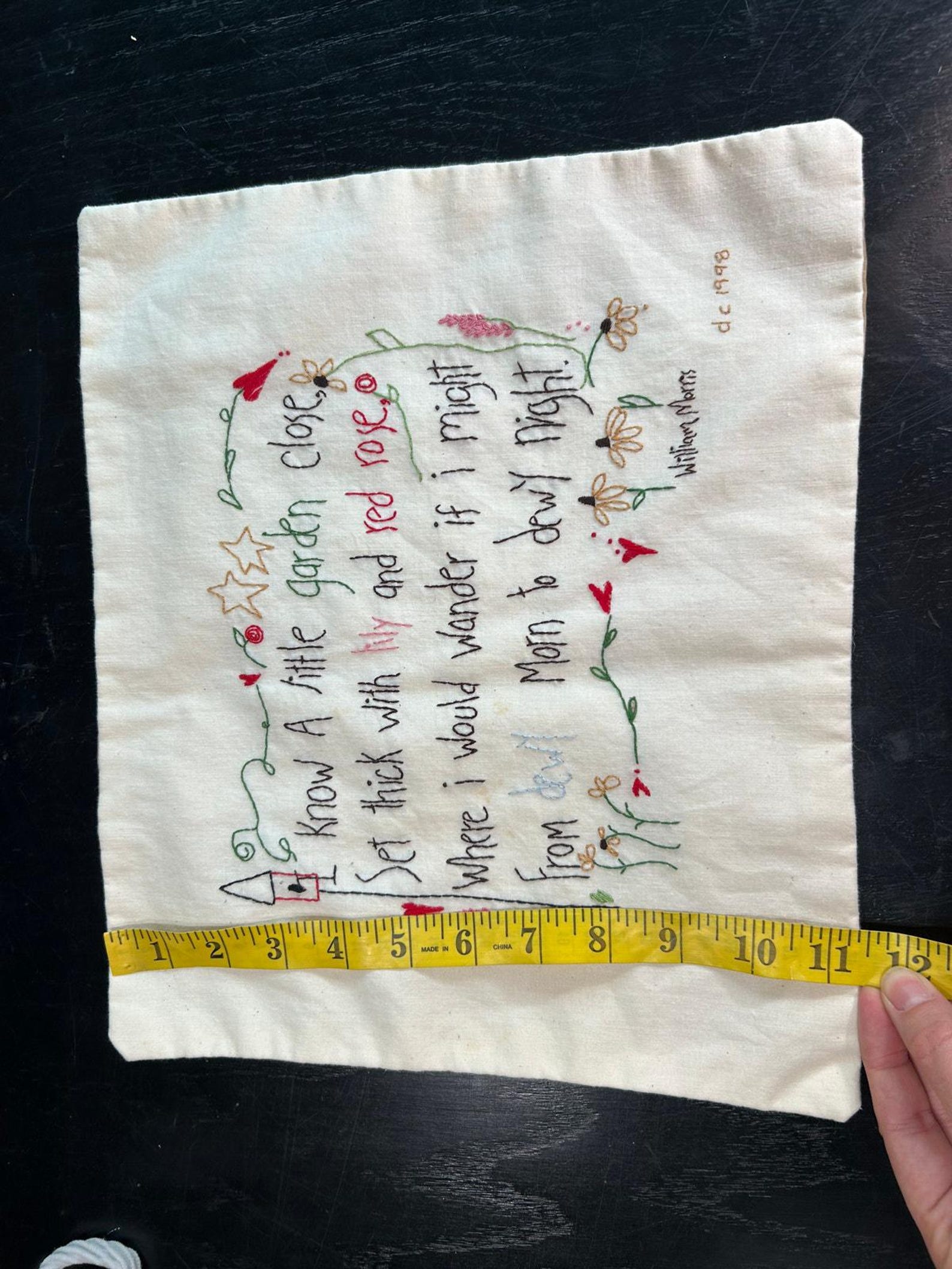 Vintage Cottagecore- Farmhouse- a Garden by the Sea Poem Needlepoint ...