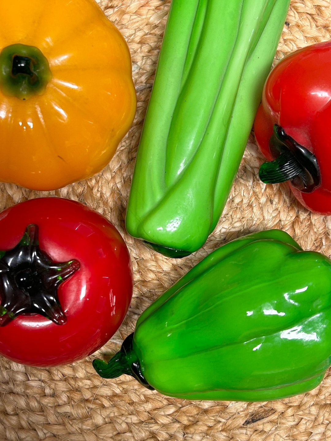 Vibrant Glass Vegetables Variety , Vintage Murano Glass Select From ...